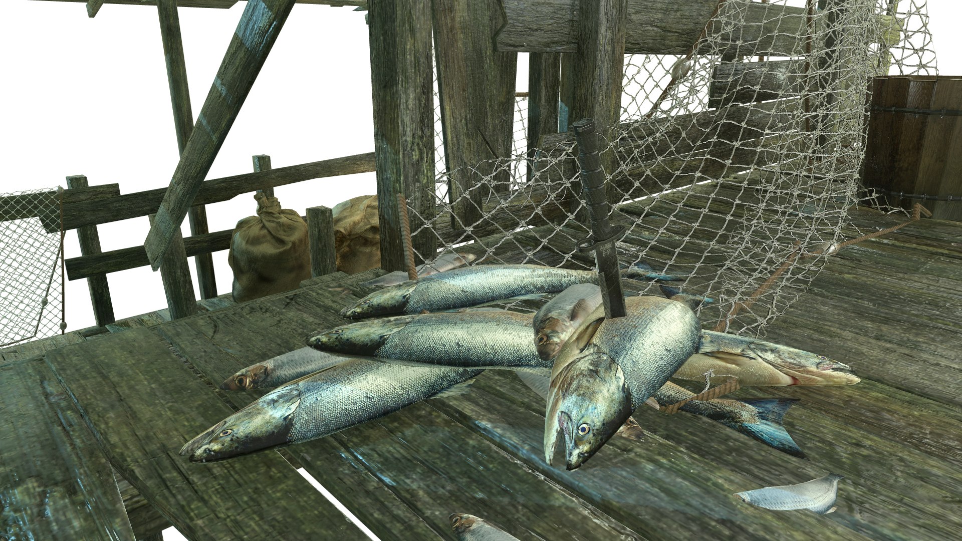 3D PACK OF 28 FISHING ELEMENTS WITH A STAGE Low-poly 3D Model ...