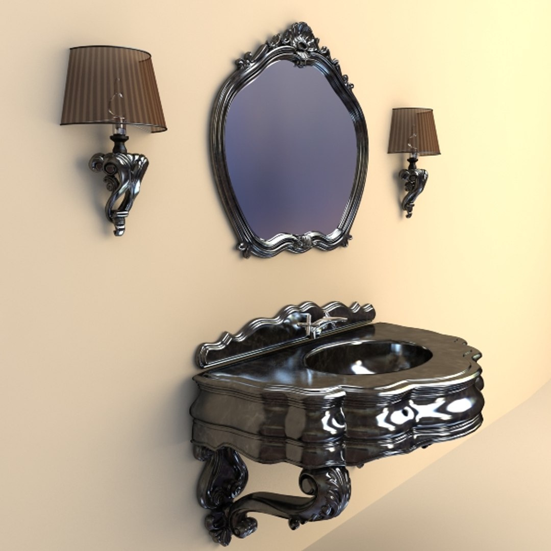3d model basin mirror
