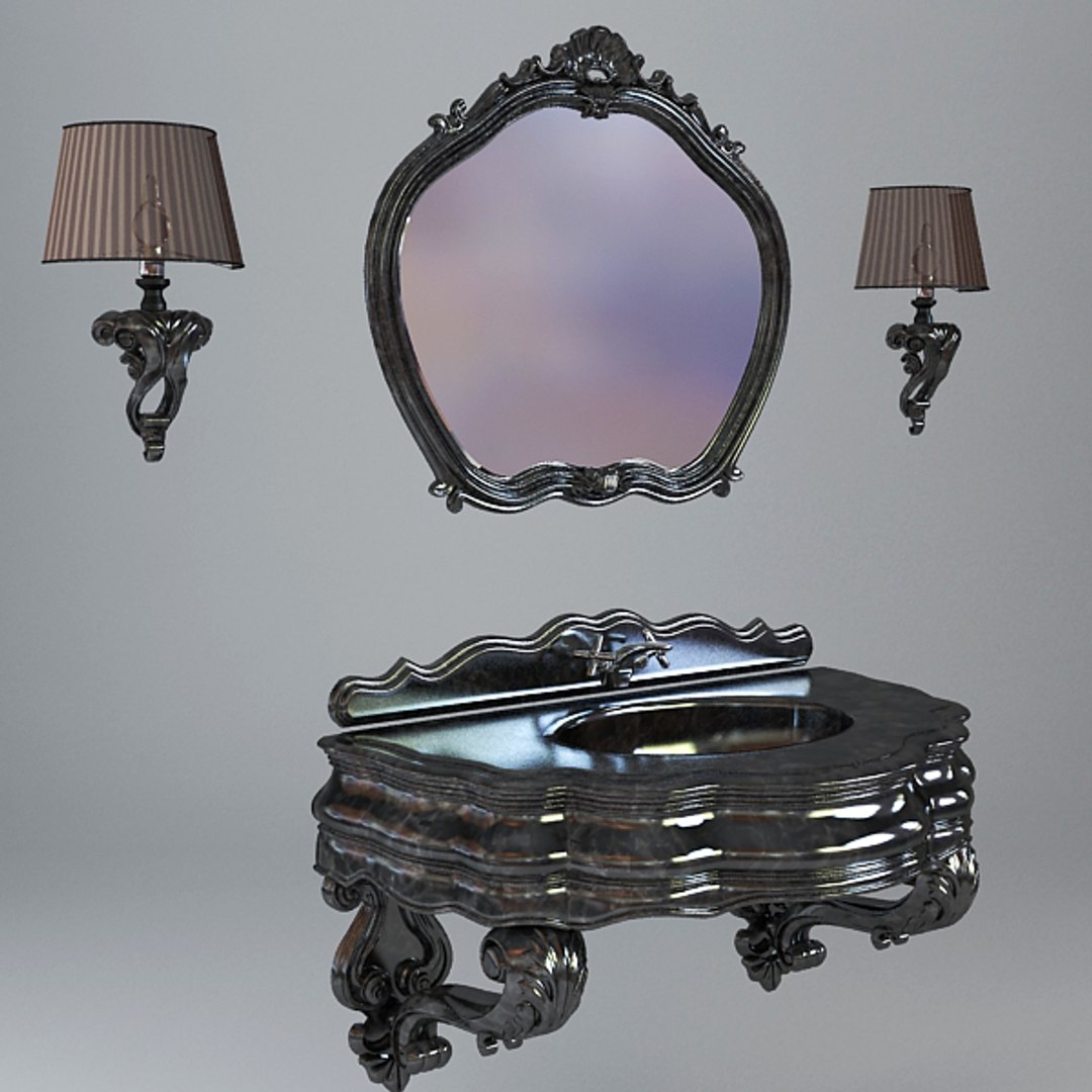 3d model basin mirror