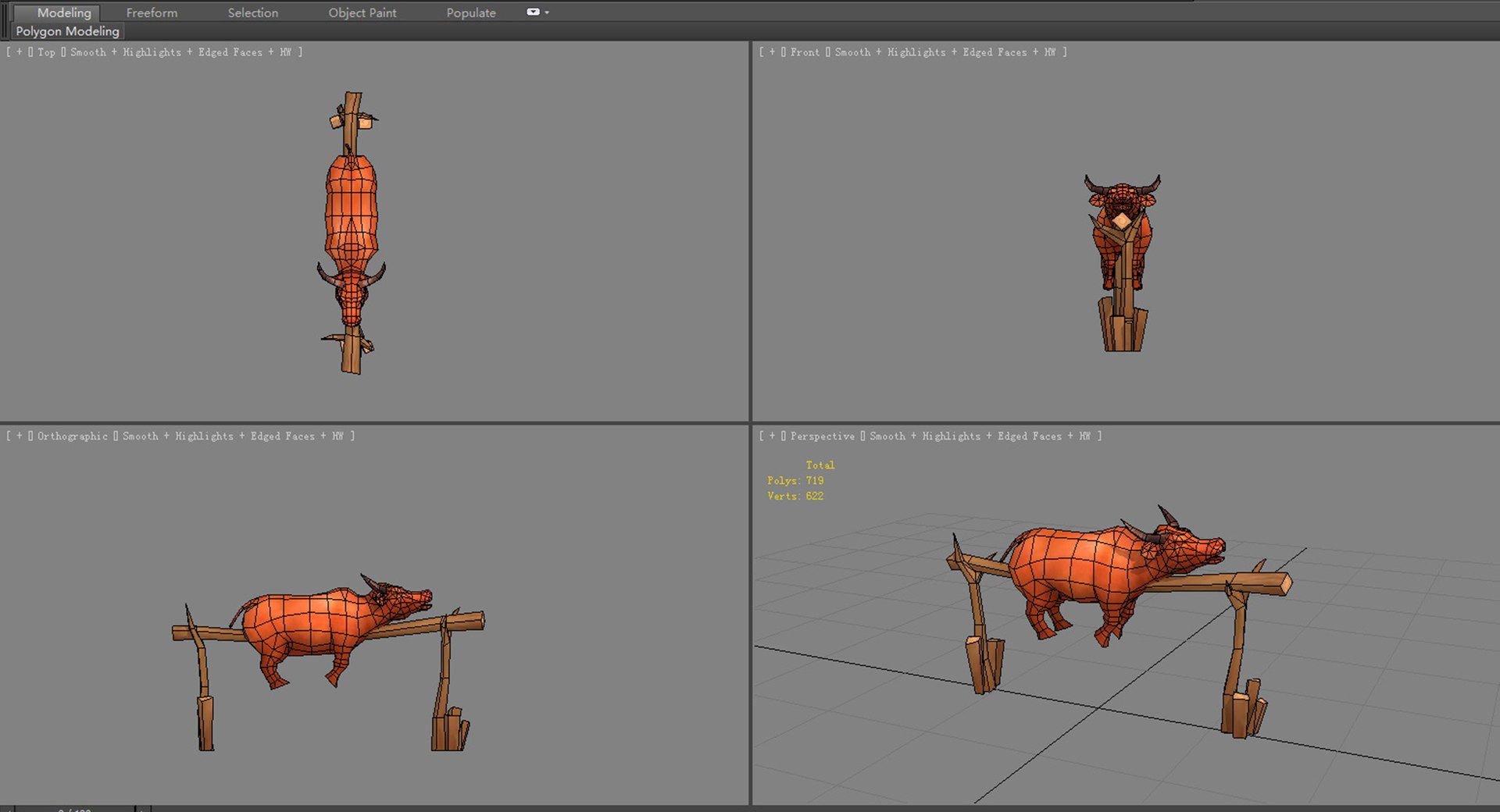 Cartoon Roast Beef - Roast Whole 3D - TurboSquid 1936300