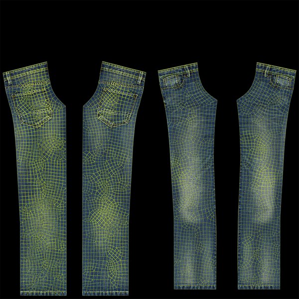 modelo 3d Exhibición de góndola de jeans - TurboSquid 2009713