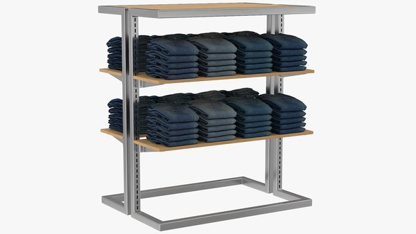 modelo 3d Exhibición de góndola de jeans - TurboSquid 2009713