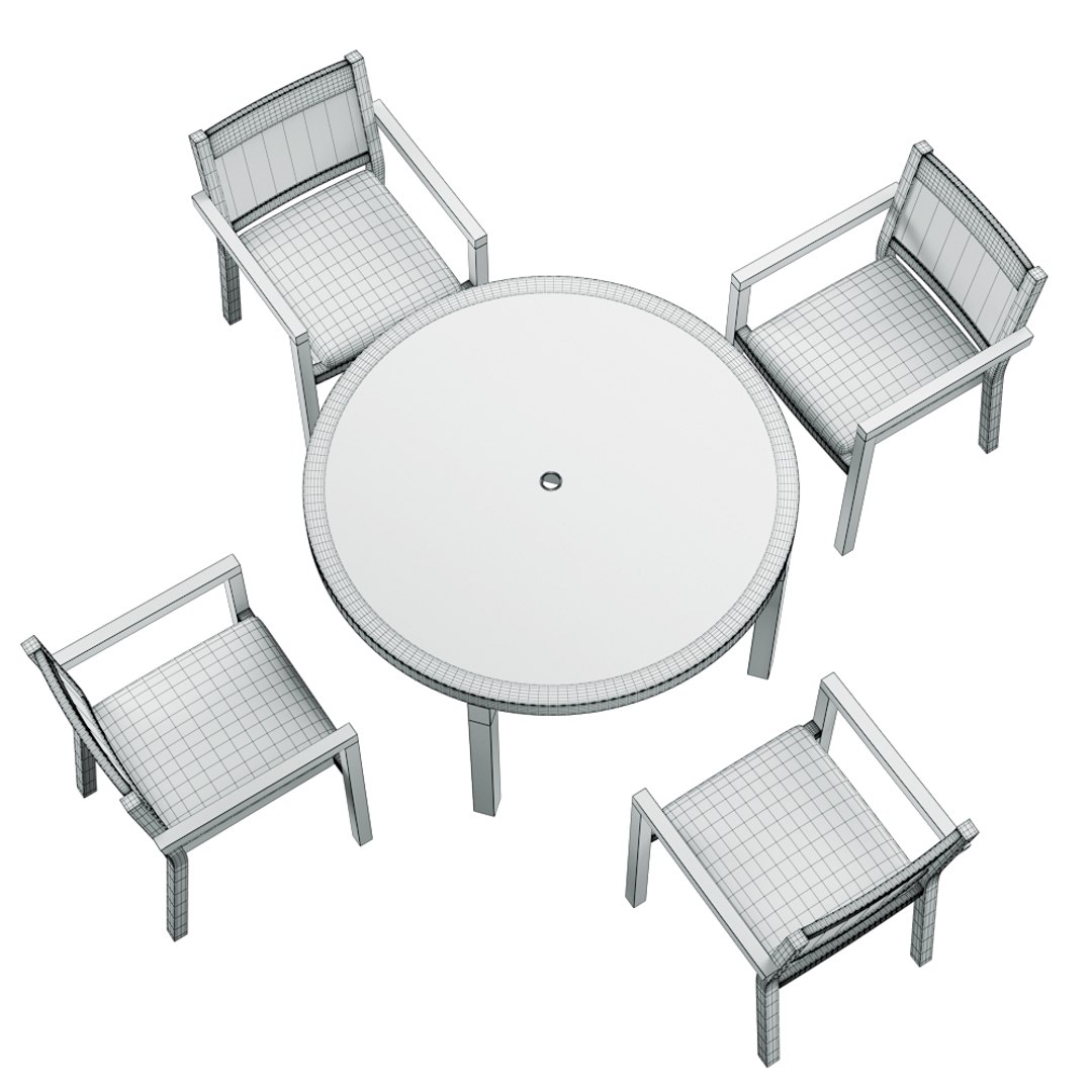 Garden Table 3D Model - TurboSquid 1464630