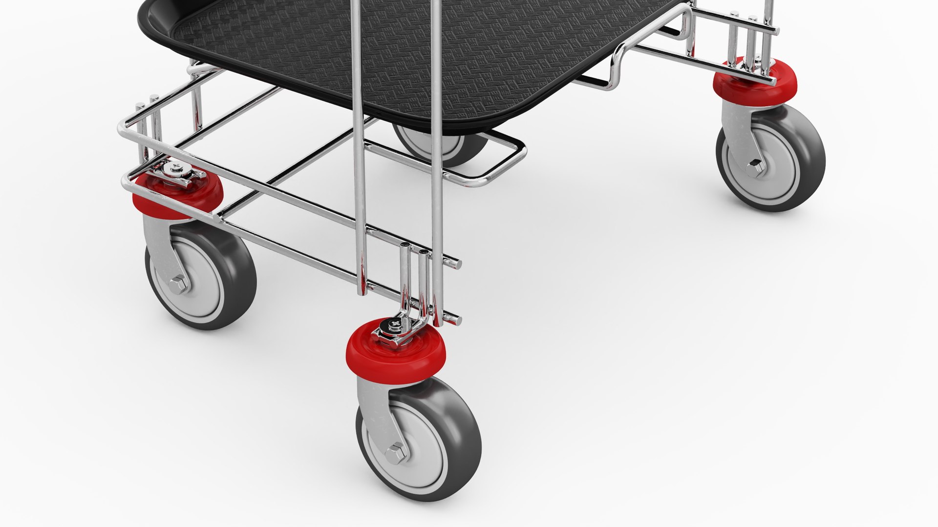 3D Model Tray Cart With Black Trays - TurboSquid 2022321