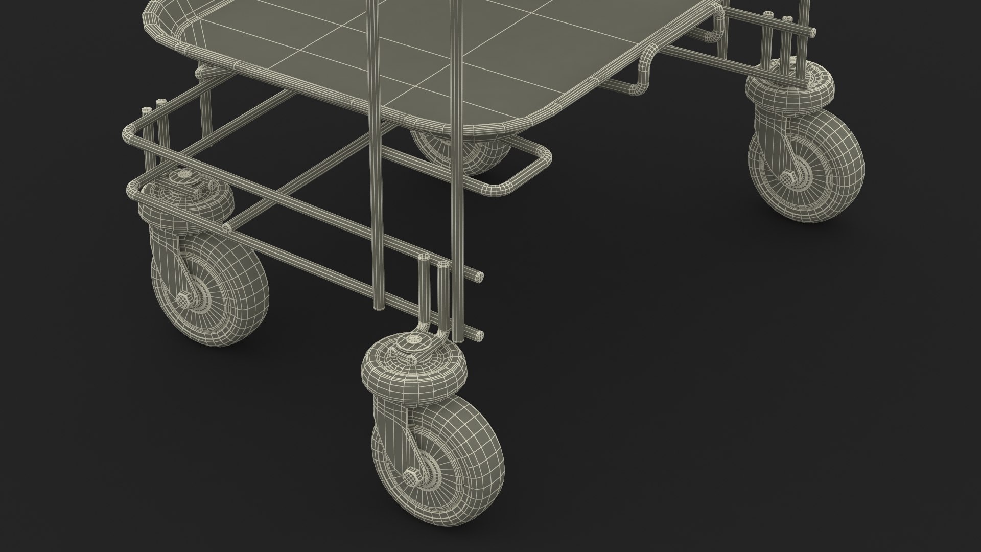 3D Model Tray Cart With Black Trays - TurboSquid 2022321
