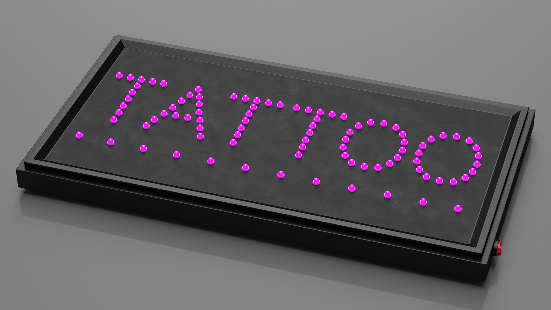 3D Tattoo Purple LED Neon Light Sign for Business ON model - TurboSquid ...