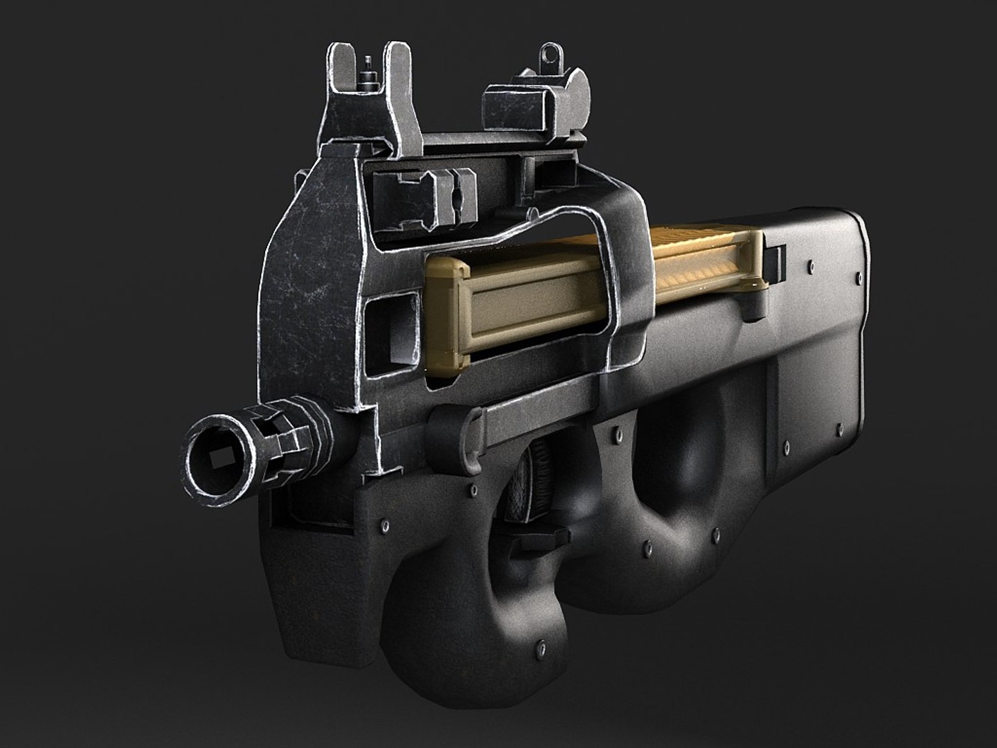 3d Fn P90 Submachine