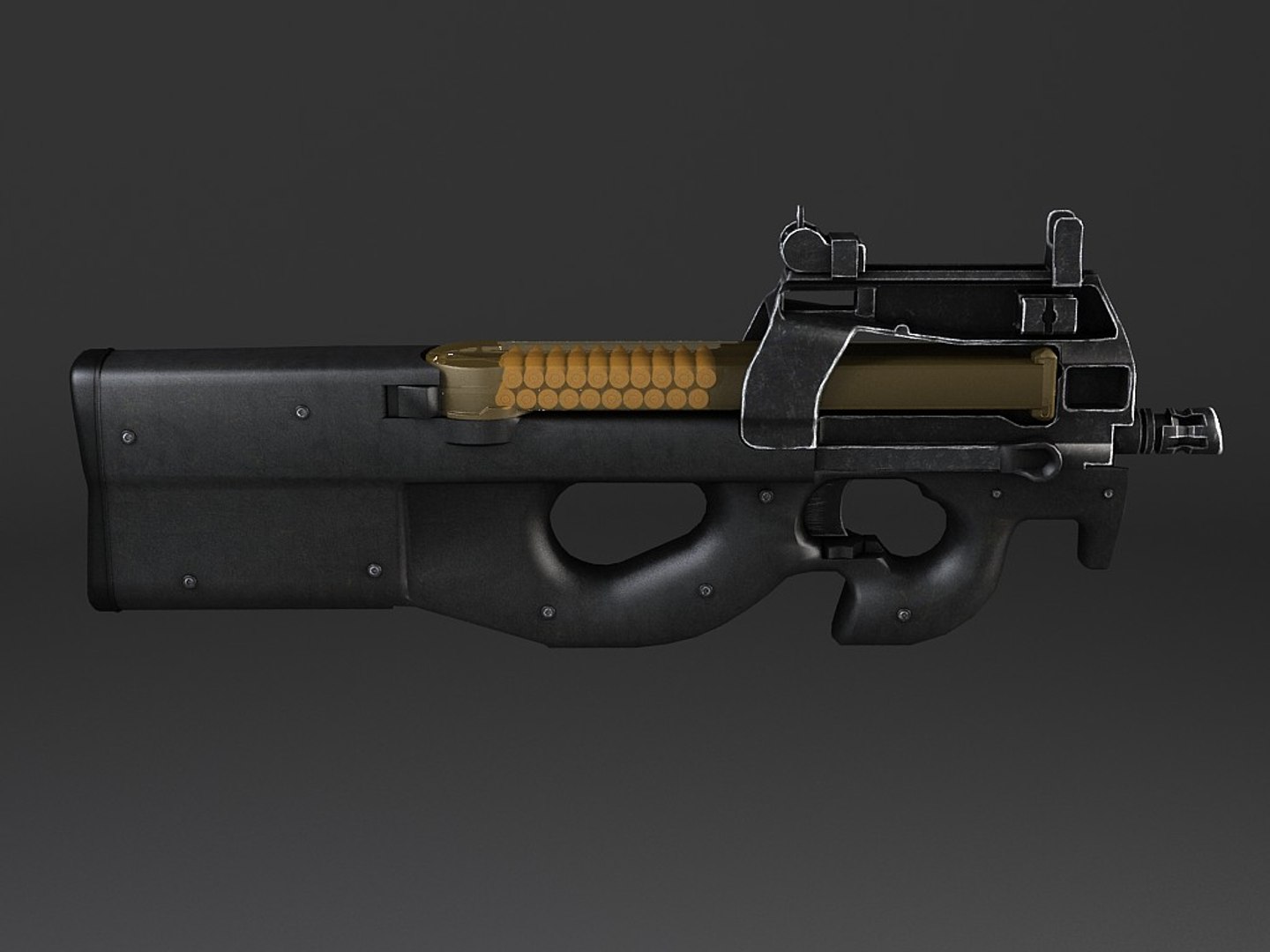 3d Fn P90 Submachine