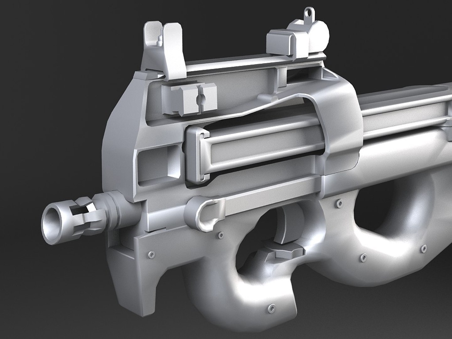 3d fn p90 submachine