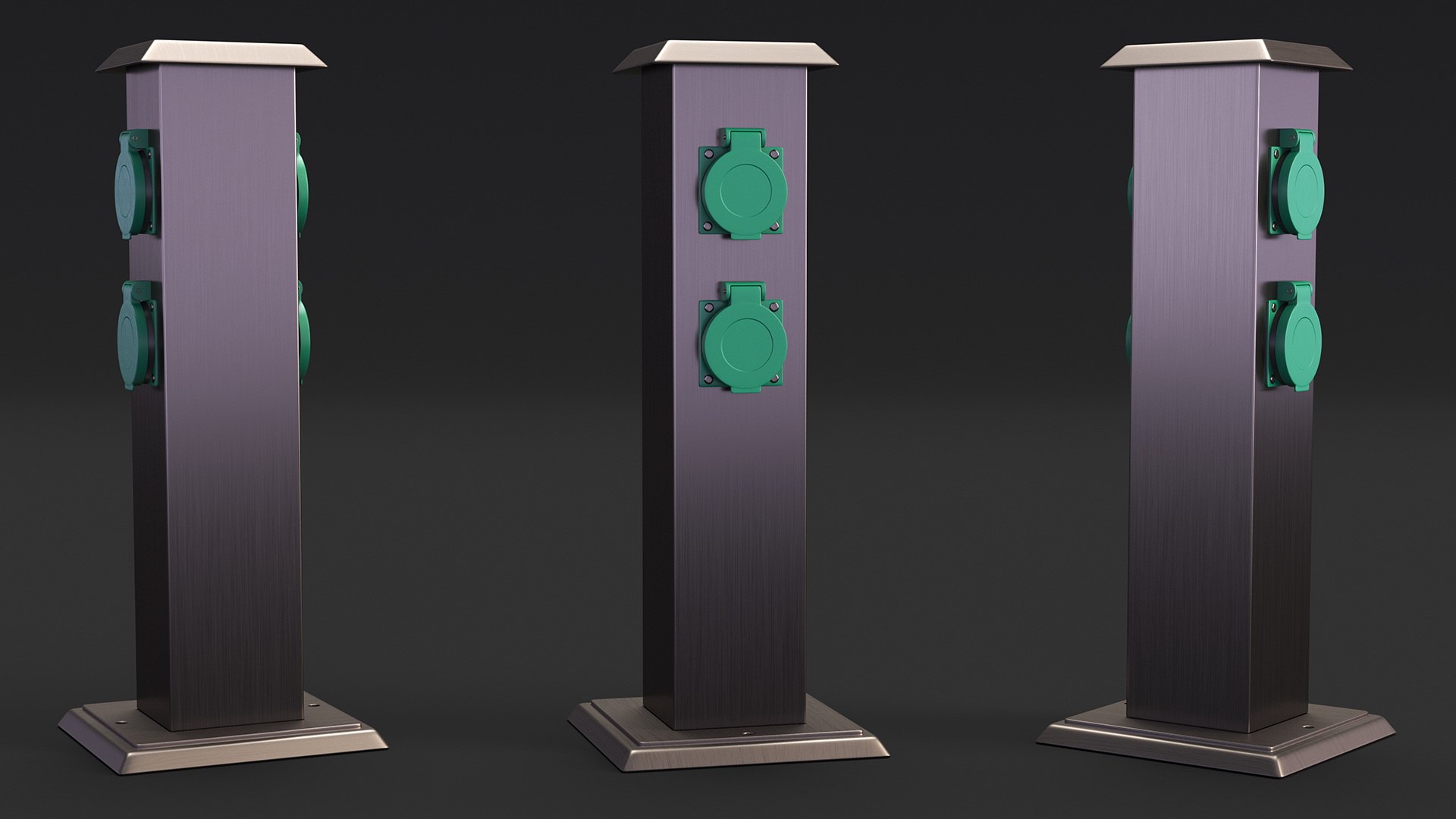 Garden Energy Column with 4 Socket model - TurboSquid 2166523