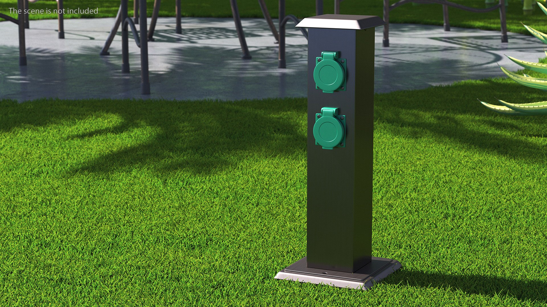 Garden Energy Column with 4 Socket model - TurboSquid 2166523