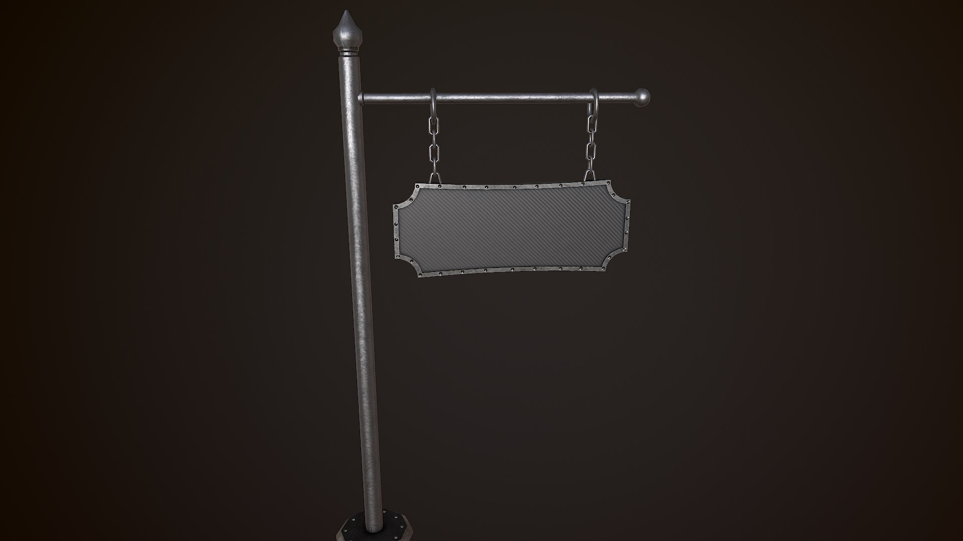 Metal Signboard 3D Model - TurboSquid 1750249