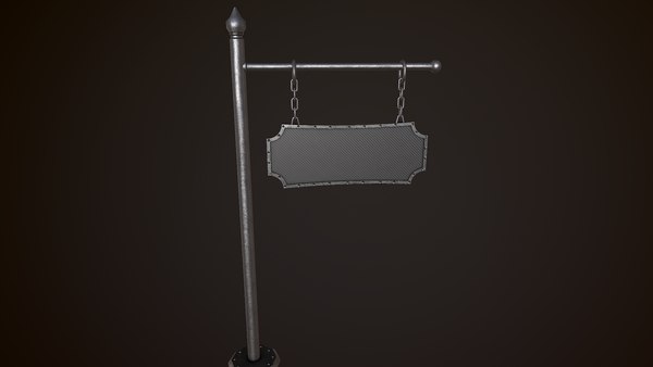 Metal Signboard 3D model - TurboSquid 1750249