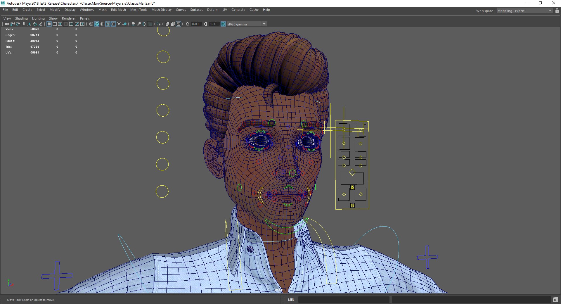 Classic Cartoon Man Rigged model RealTime Male 3D toon Low-poly 3D ...