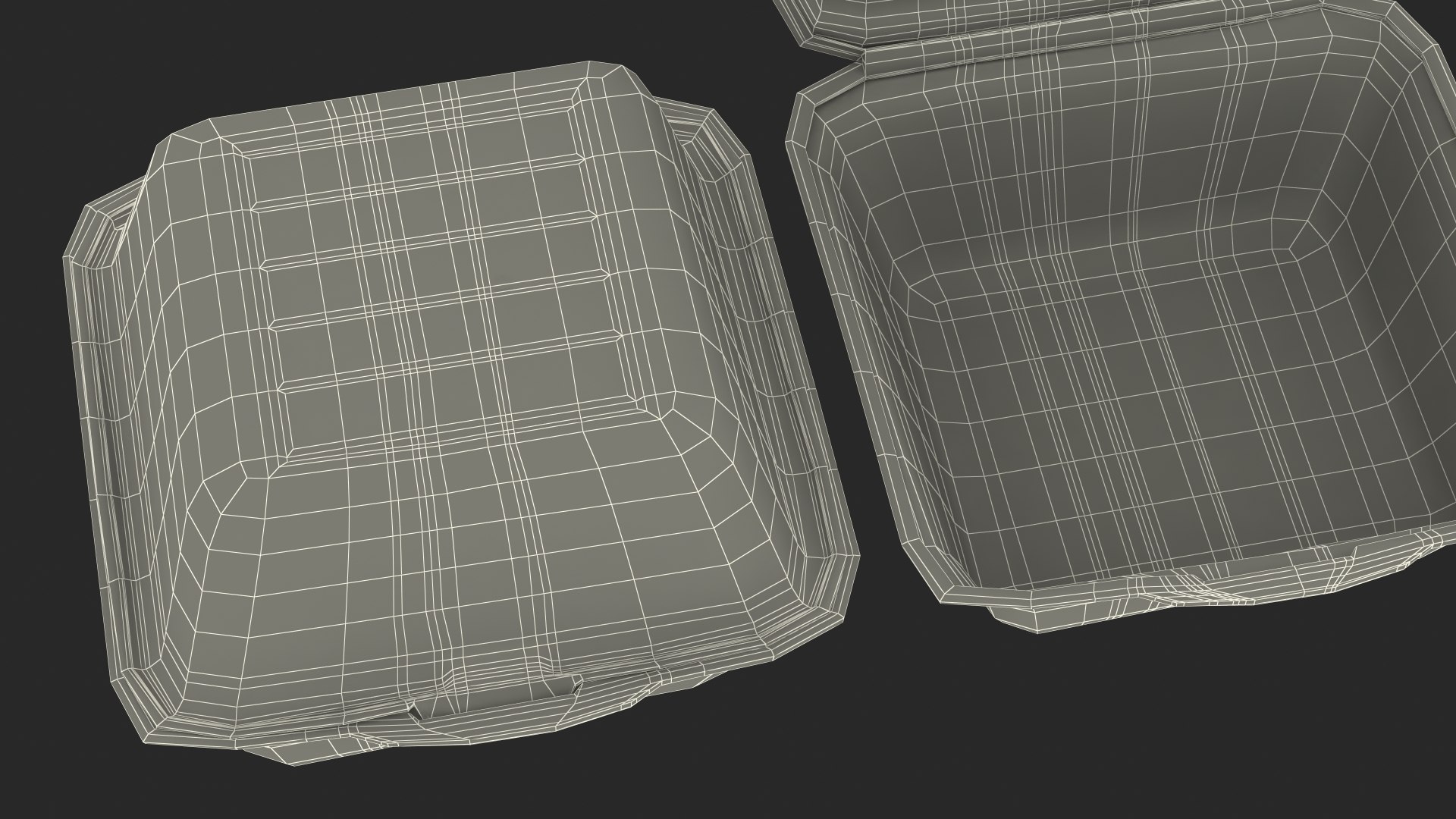 3D model Food Box Square Set - TurboSquid 1806956