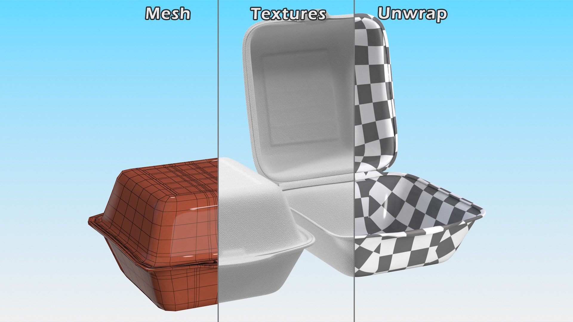 3D model Food Box Square Set - TurboSquid 1806956
