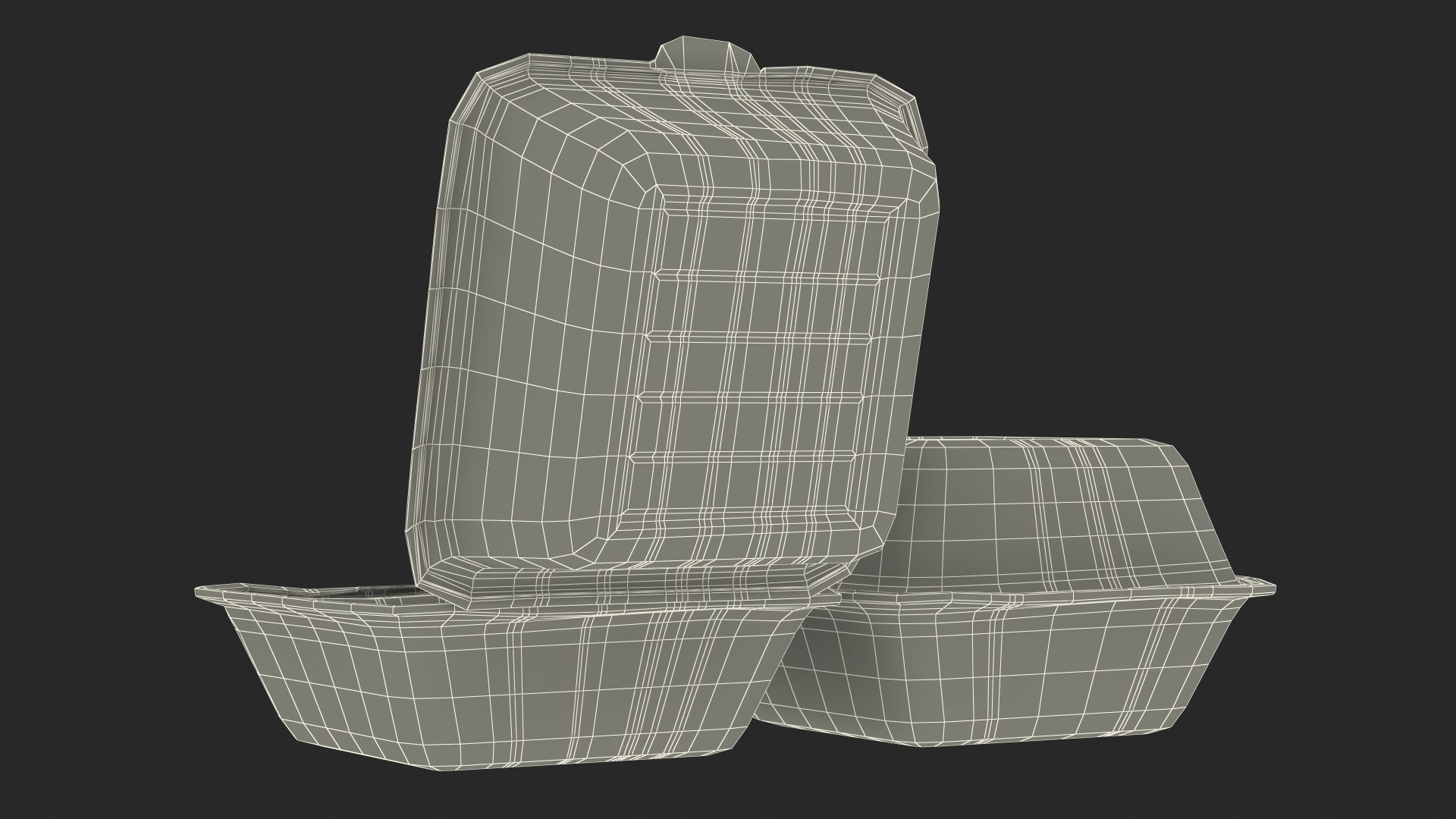 3D model Food Box Square Set - TurboSquid 1806956