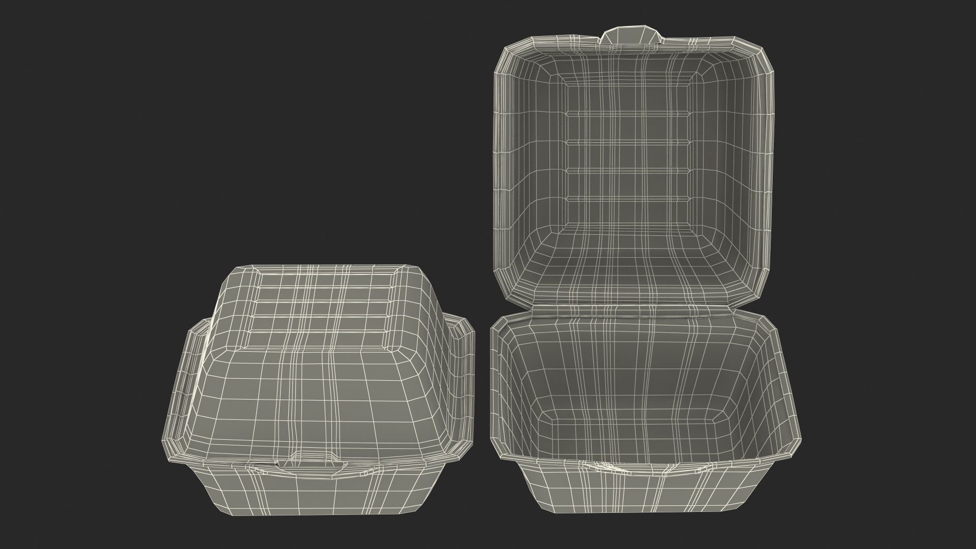 3D model Food Box Square Set - TurboSquid 1806956