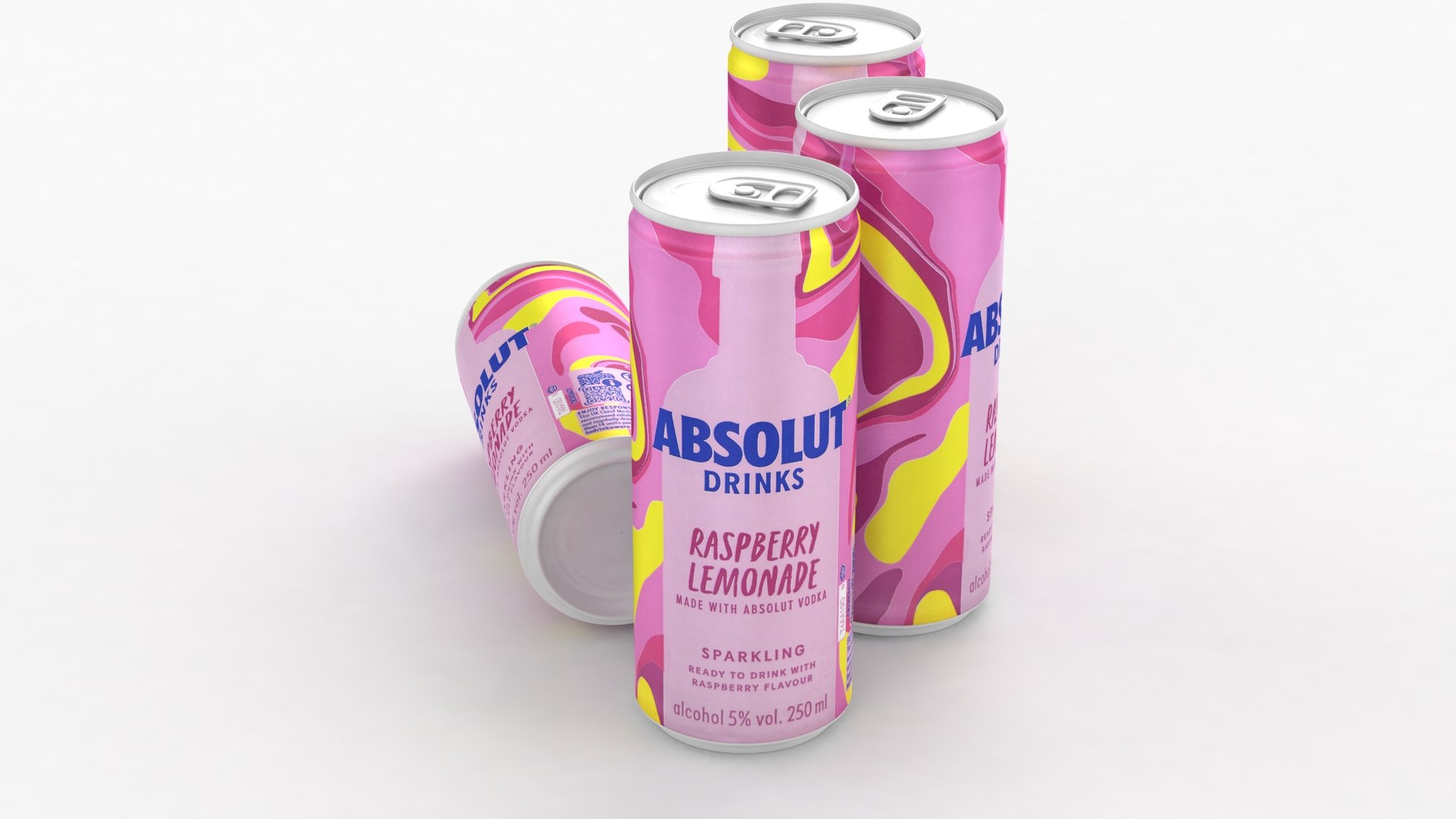 Alcohol Can Absolut Drinks Raspberry Lemonade 250ml 2024 Model ...