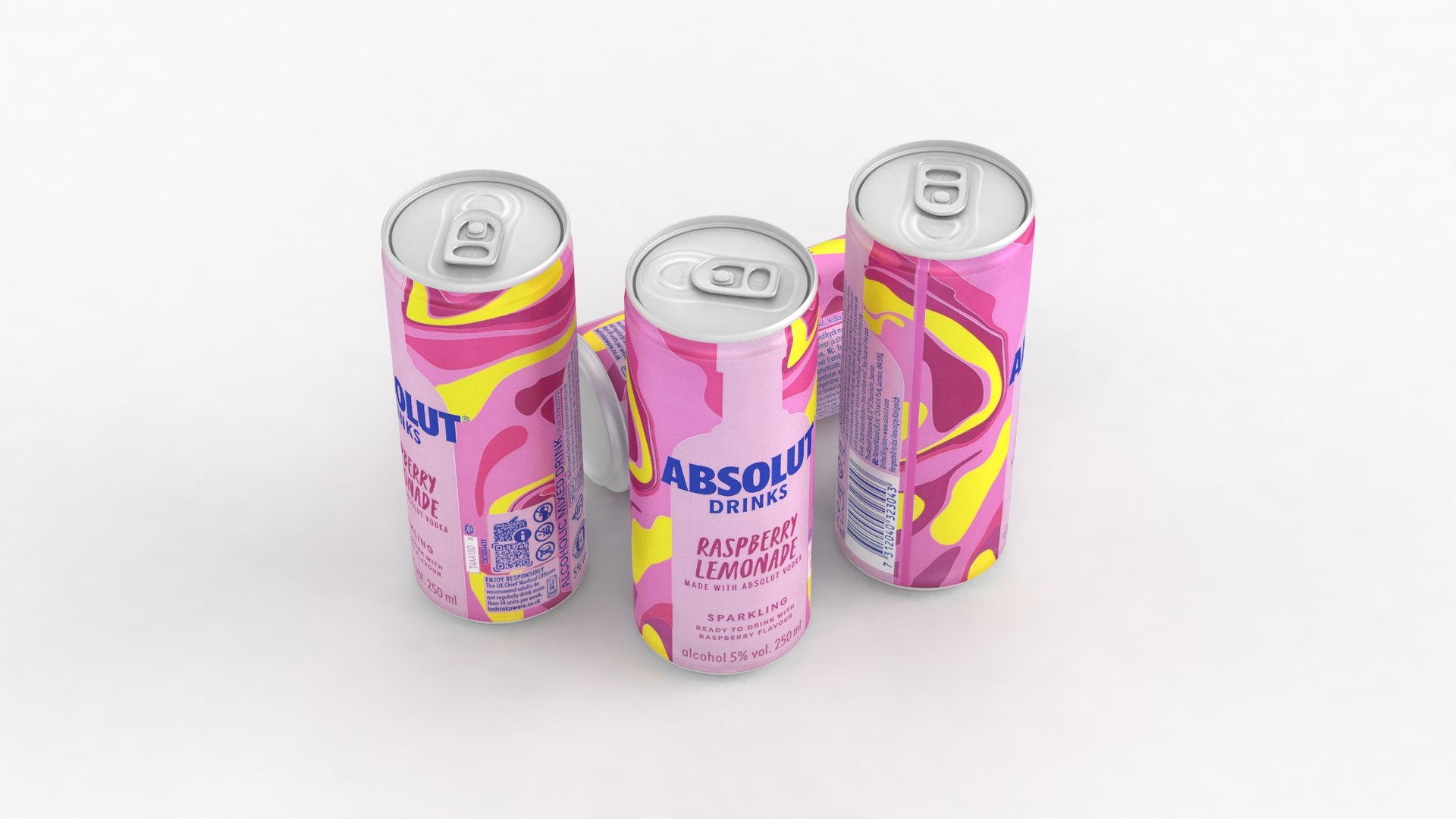 Alcohol Can Absolut Drinks Raspberry Lemonade 250ml 2024 Model ...
