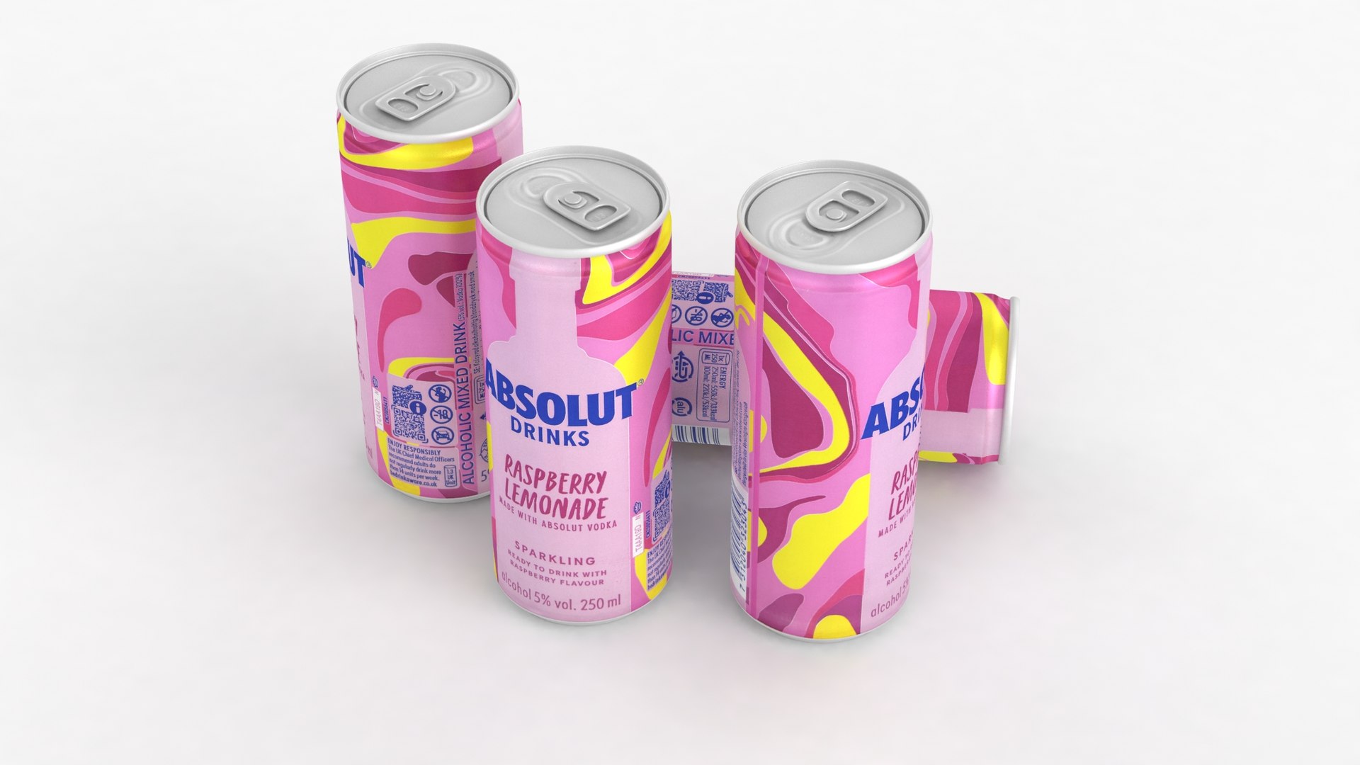 Alcohol Can Absolut Drinks Raspberry Lemonade 250ml 2024 Model ...