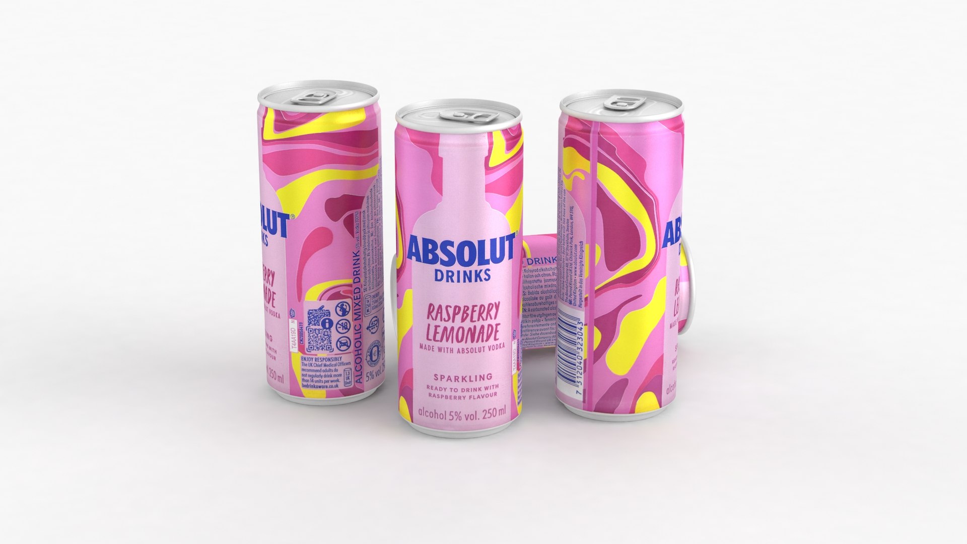 Alcohol Can Absolut Drinks Raspberry Lemonade 250ml 2024 Model ...