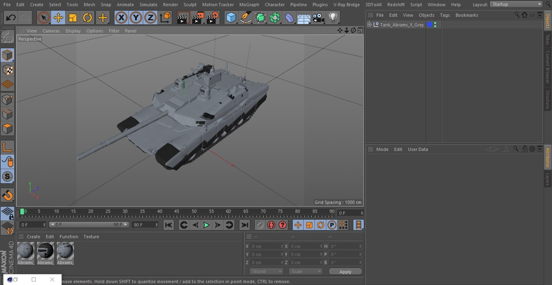 3D Tank Abrams X Grey - TurboSquid 2083656