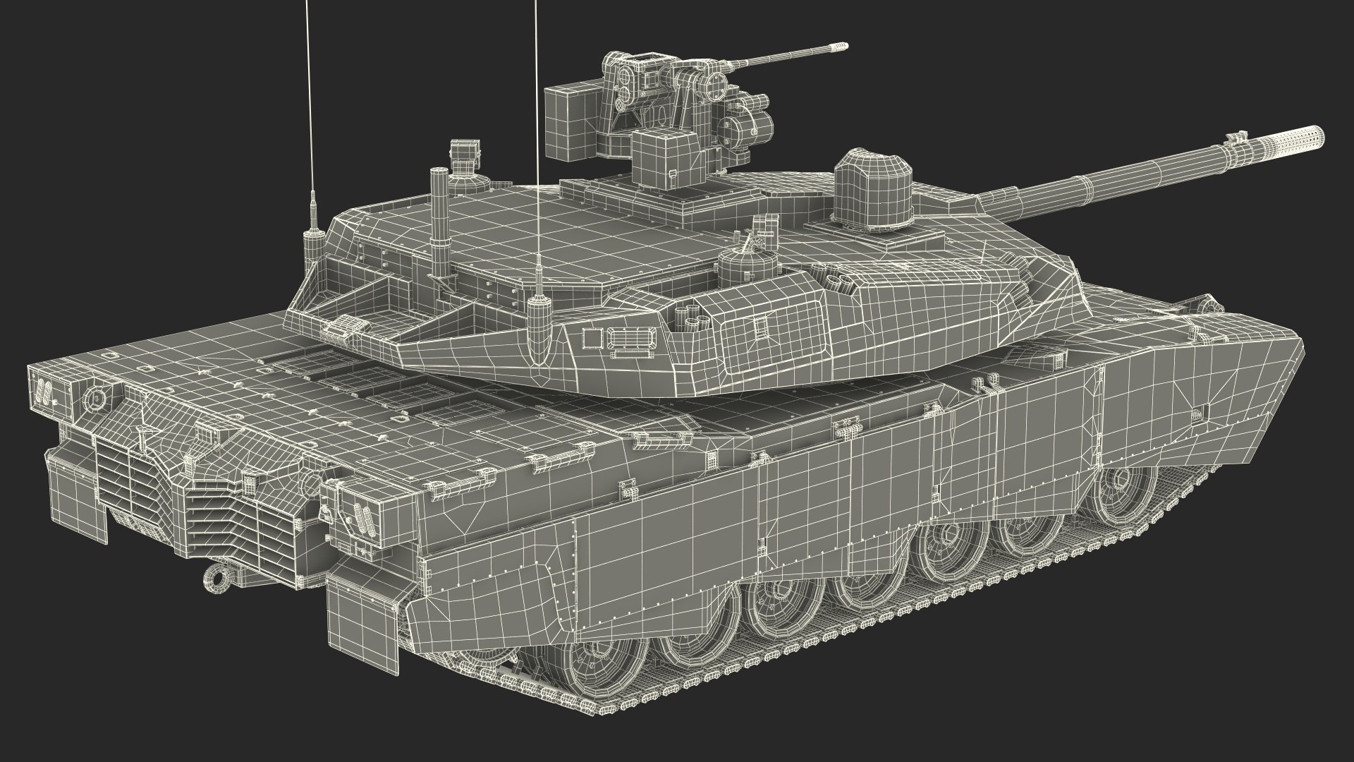 3D Tank Abrams X Grey - TurboSquid 2083656
