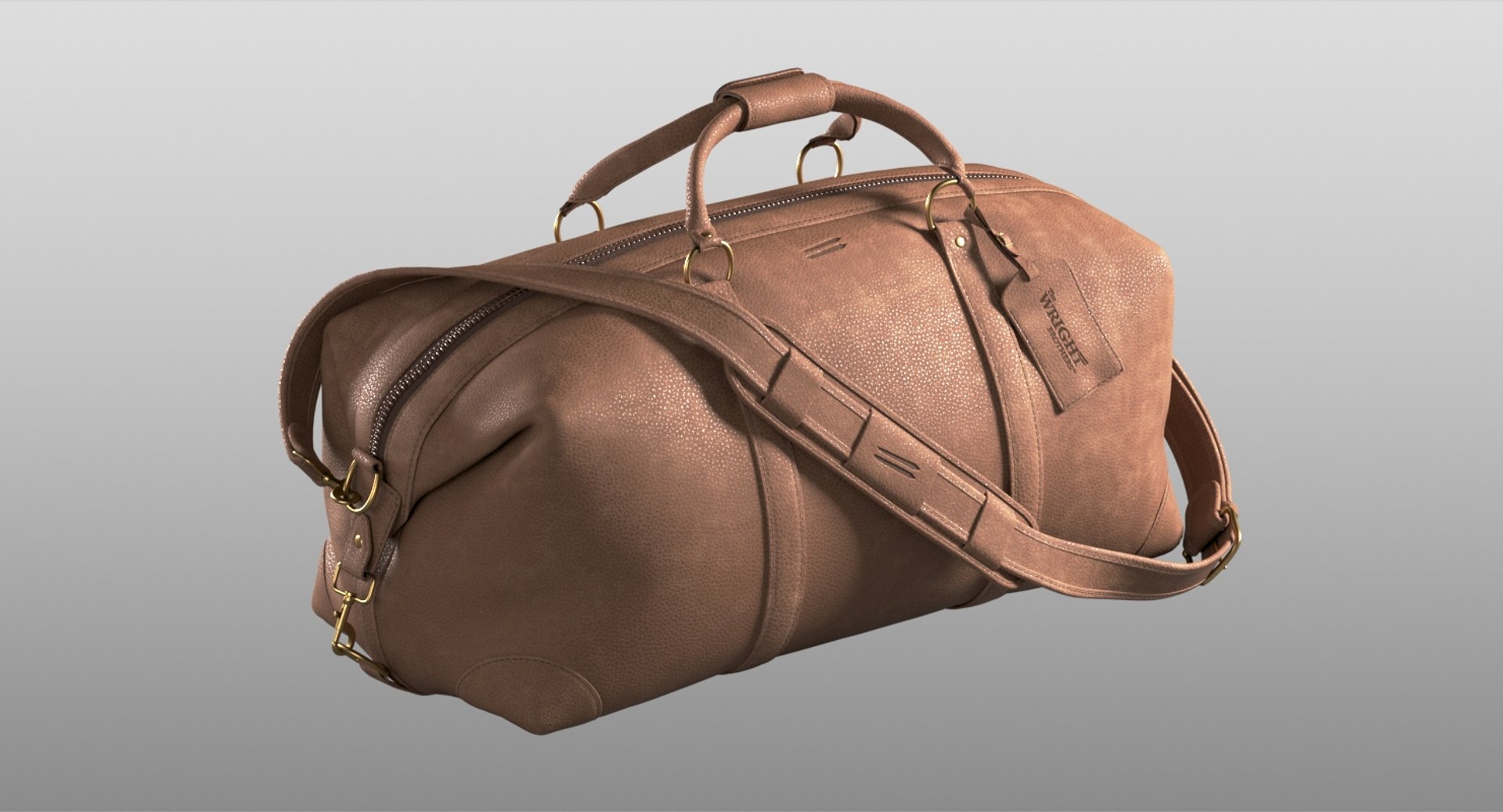 3D Realistic Leather Bag Wright Brothers - TurboSquid 1299802
