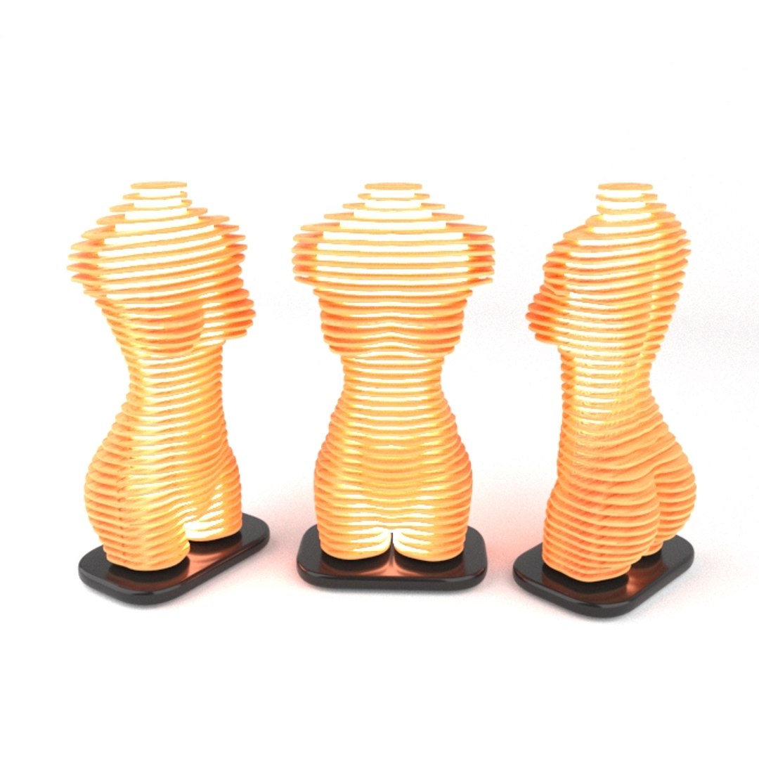 3D Lamp Torso Female Model - TurboSquid 1190414