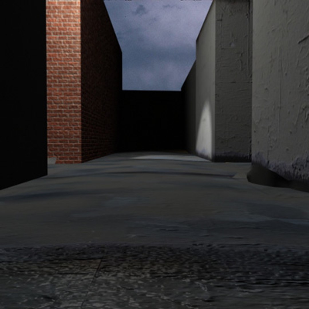 3dsmax Scene Deserted Street Corner