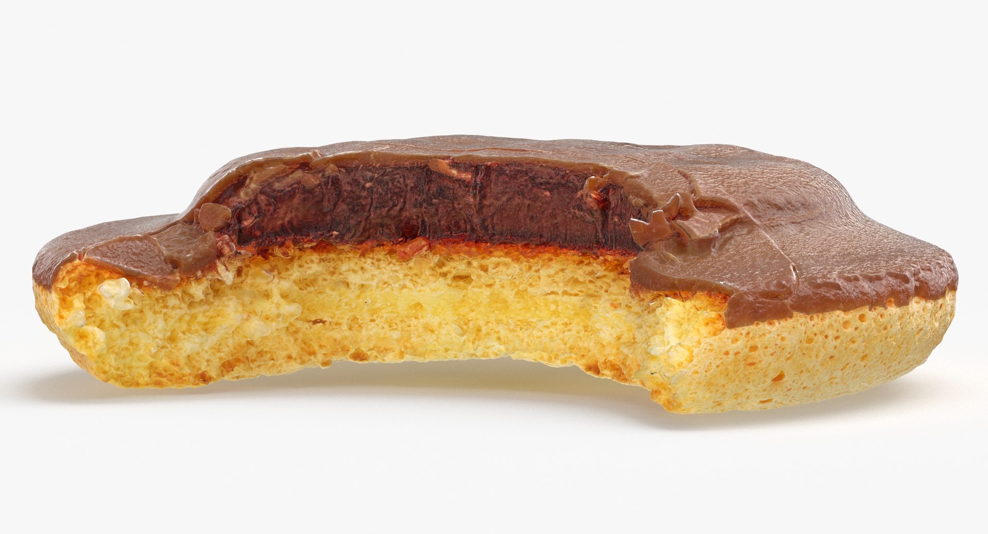 Chocolate Jaffa Cake With Raspberry Jelly 01 Bitten Model - TurboSquid ...