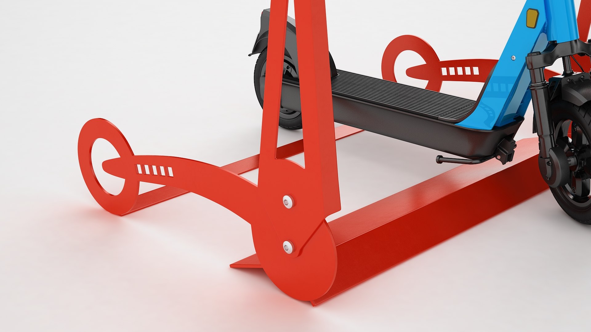 Scooter Parking Rack With Electric Scooter 09 3D - TurboSquid 2029351