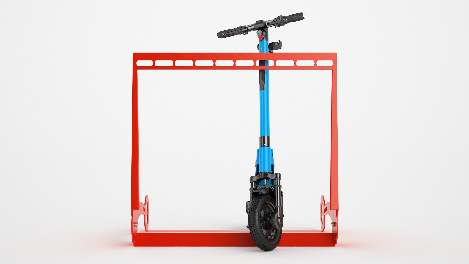 Scooter Parking Rack With Electric Scooter 09 3D - TurboSquid 2029351