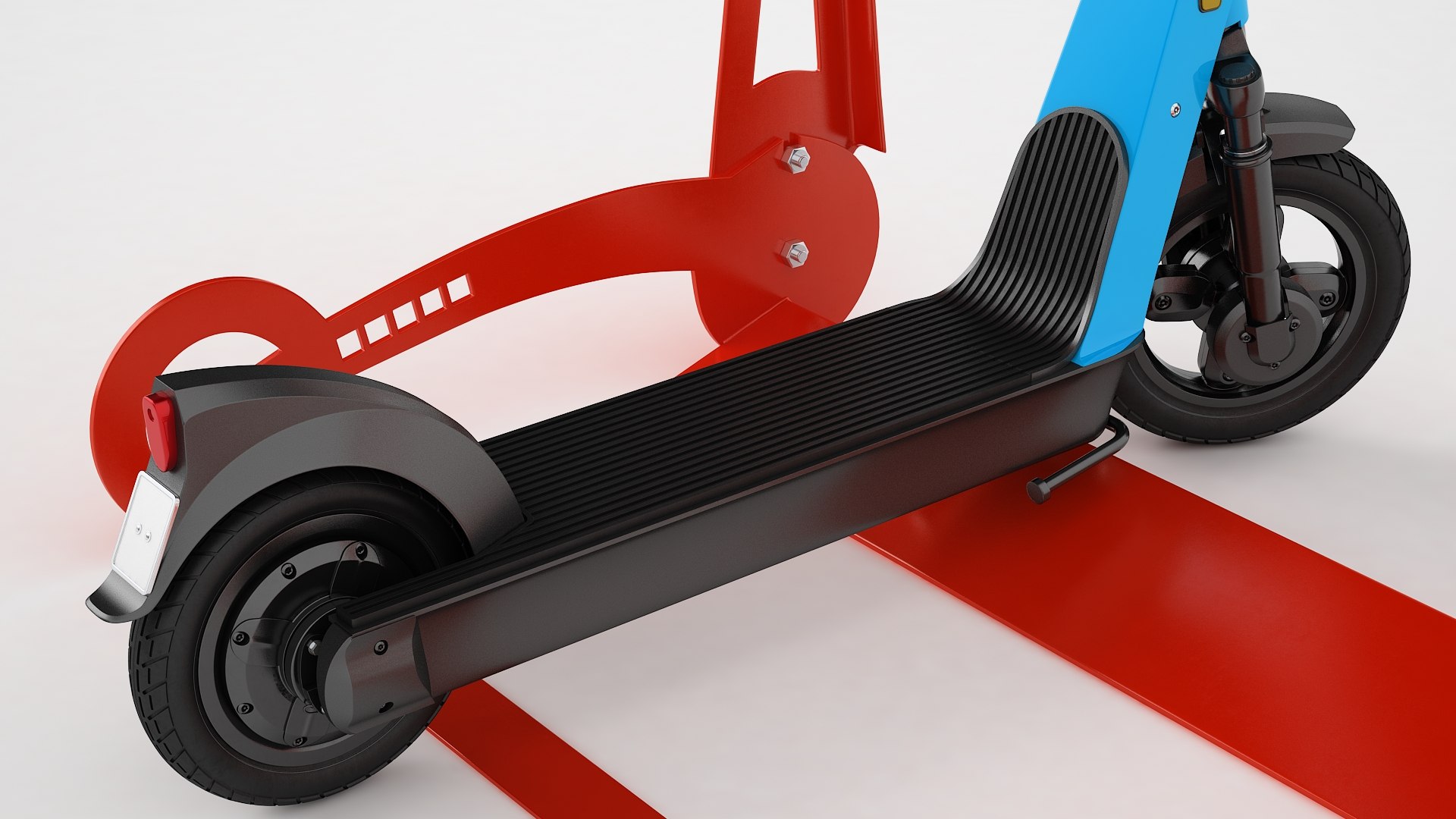 Scooter Parking Rack With Electric Scooter 09 3D - TurboSquid 2029351