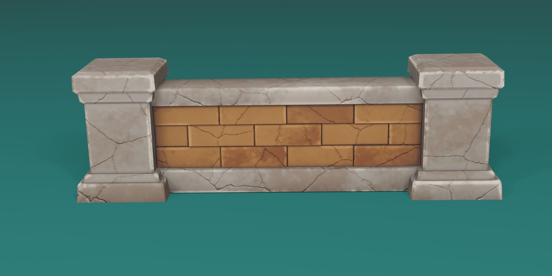 Stylized Low Poly Stone Fence And Gate 3D Model - TurboSquid 2278858