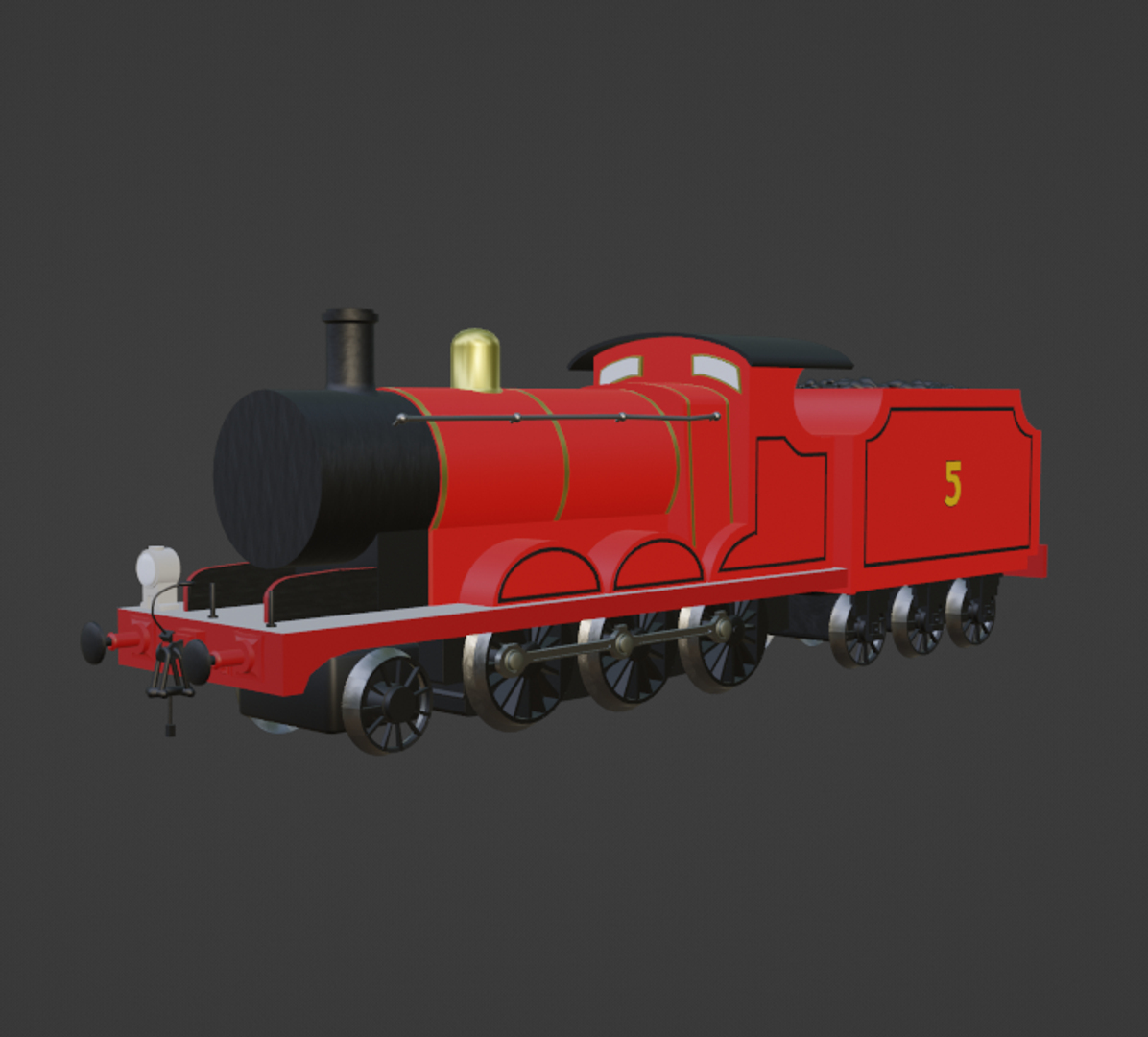 modelo 3d James la locomotora roja - TurboSquid 1896990