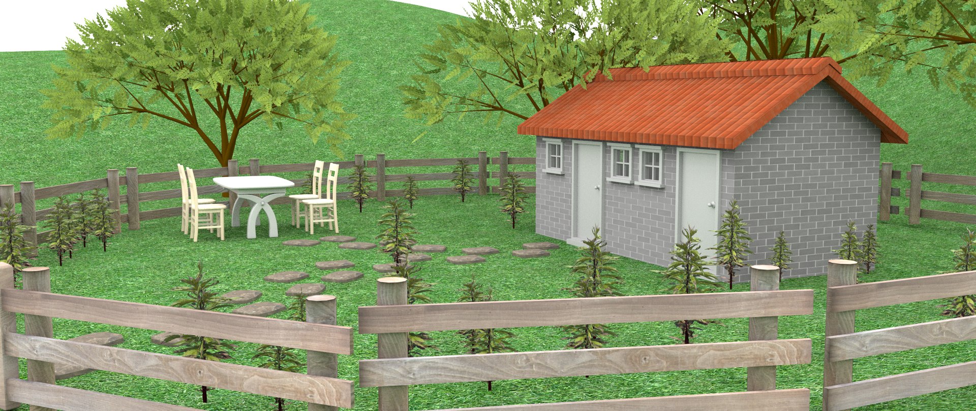 3D model small house scene - TurboSquid 1427668