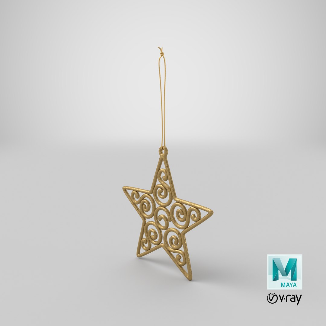 3D Ornament Star - TurboSquid 1352247