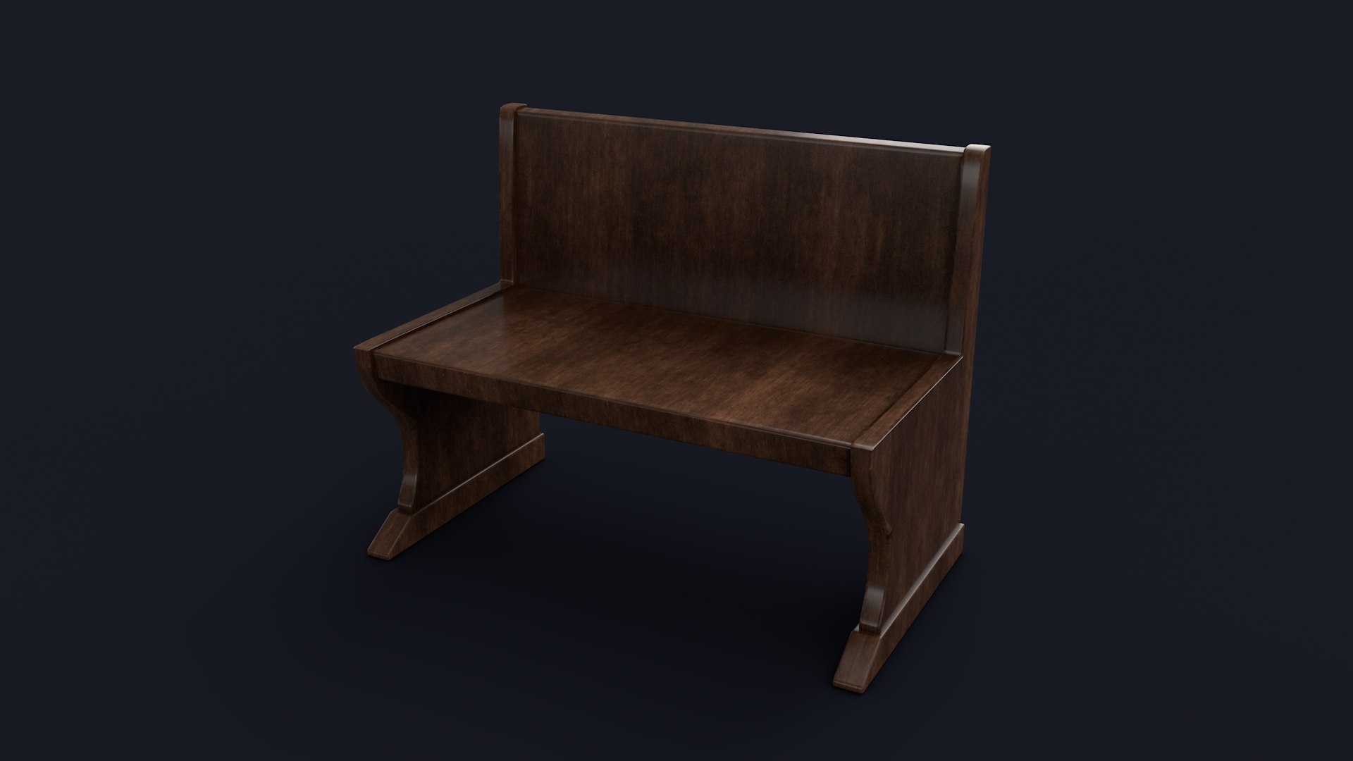 3D Wooden Bench Short - TurboSquid 2012388