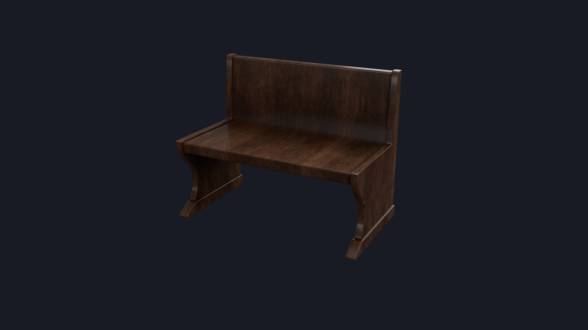 3D Wooden Bench Short - TurboSquid 2012388