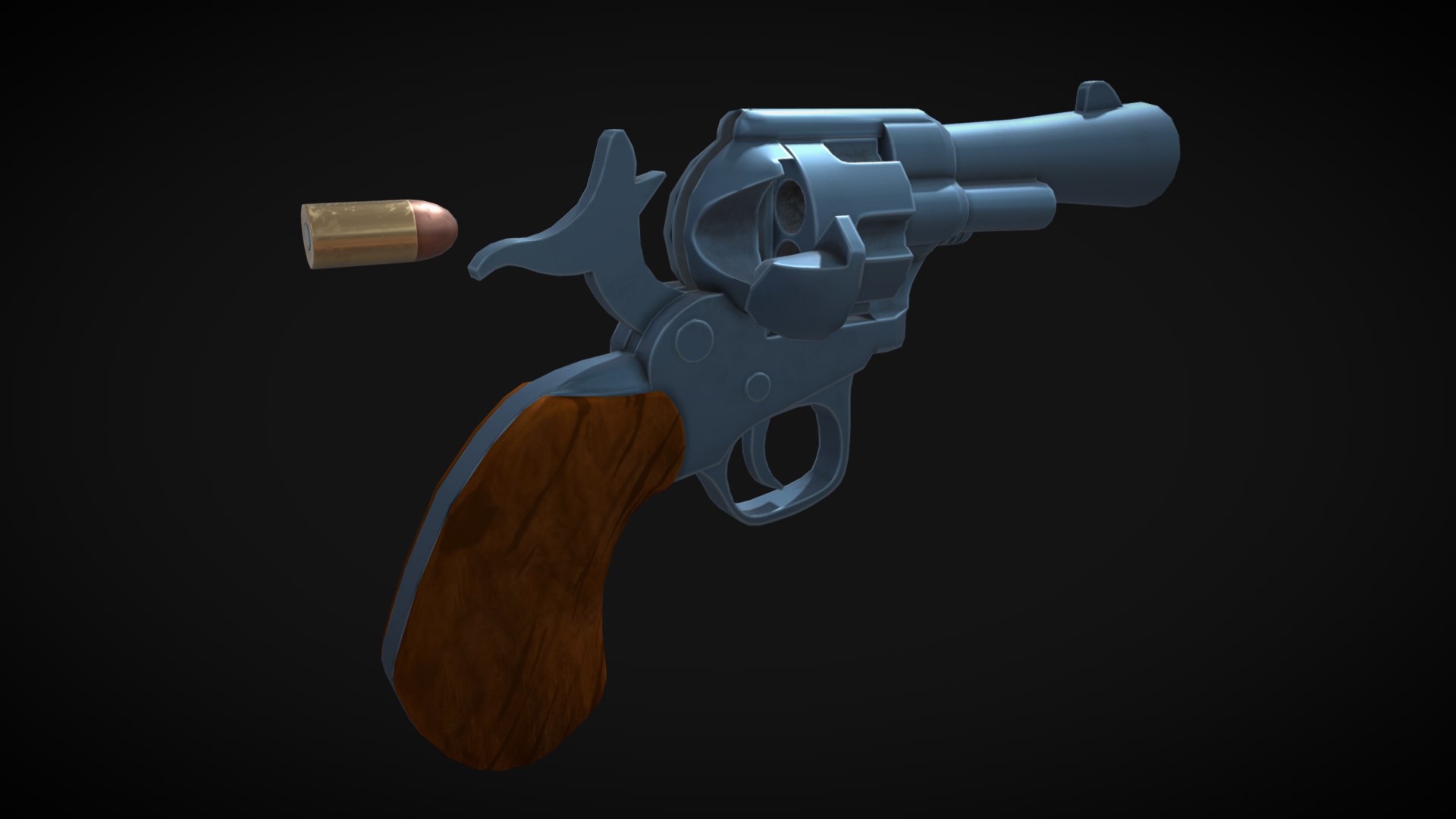 3D Model Stylized Revolver - TurboSquid 2090601