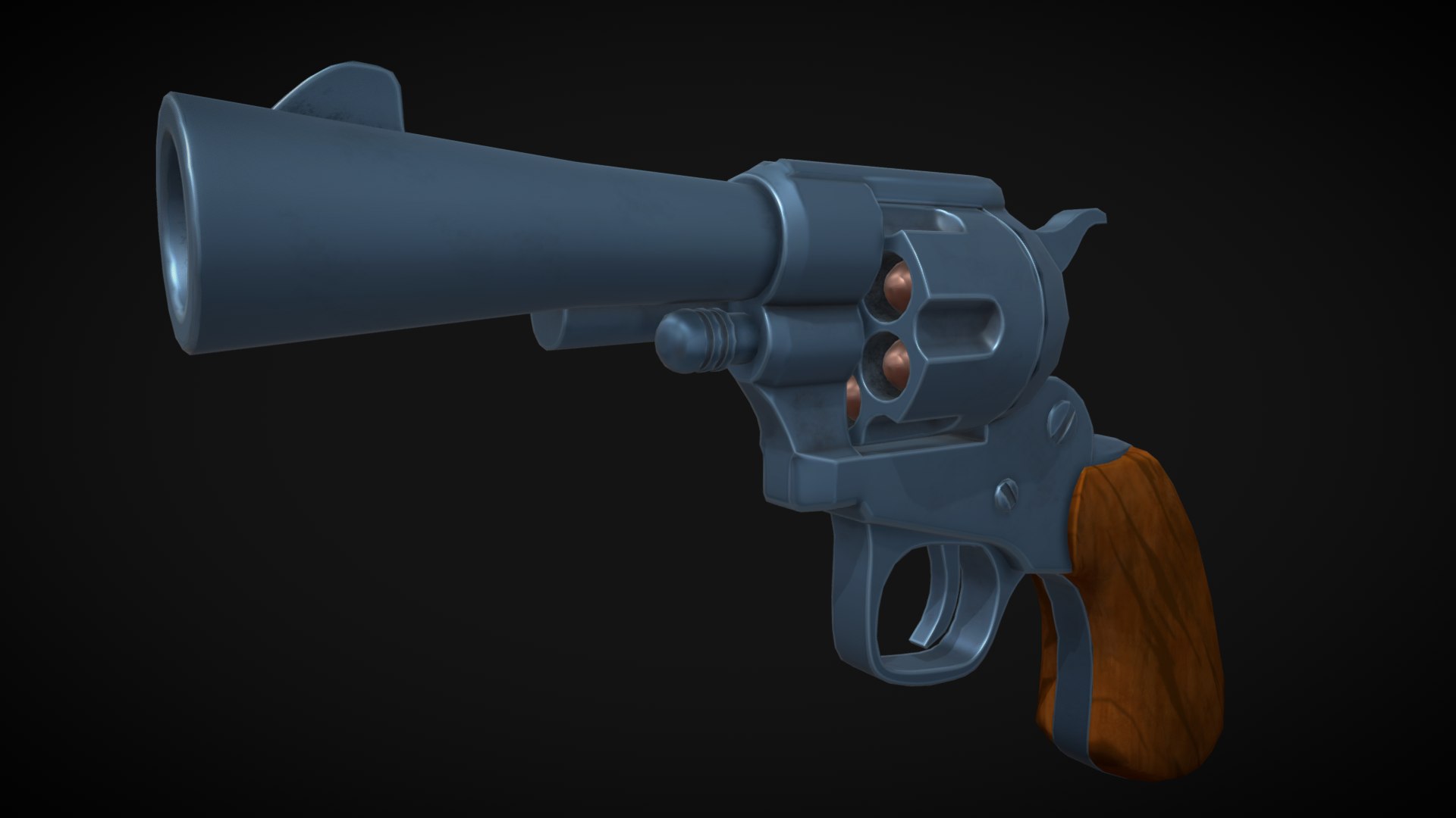 3D Model Stylized Revolver - TurboSquid 2090601