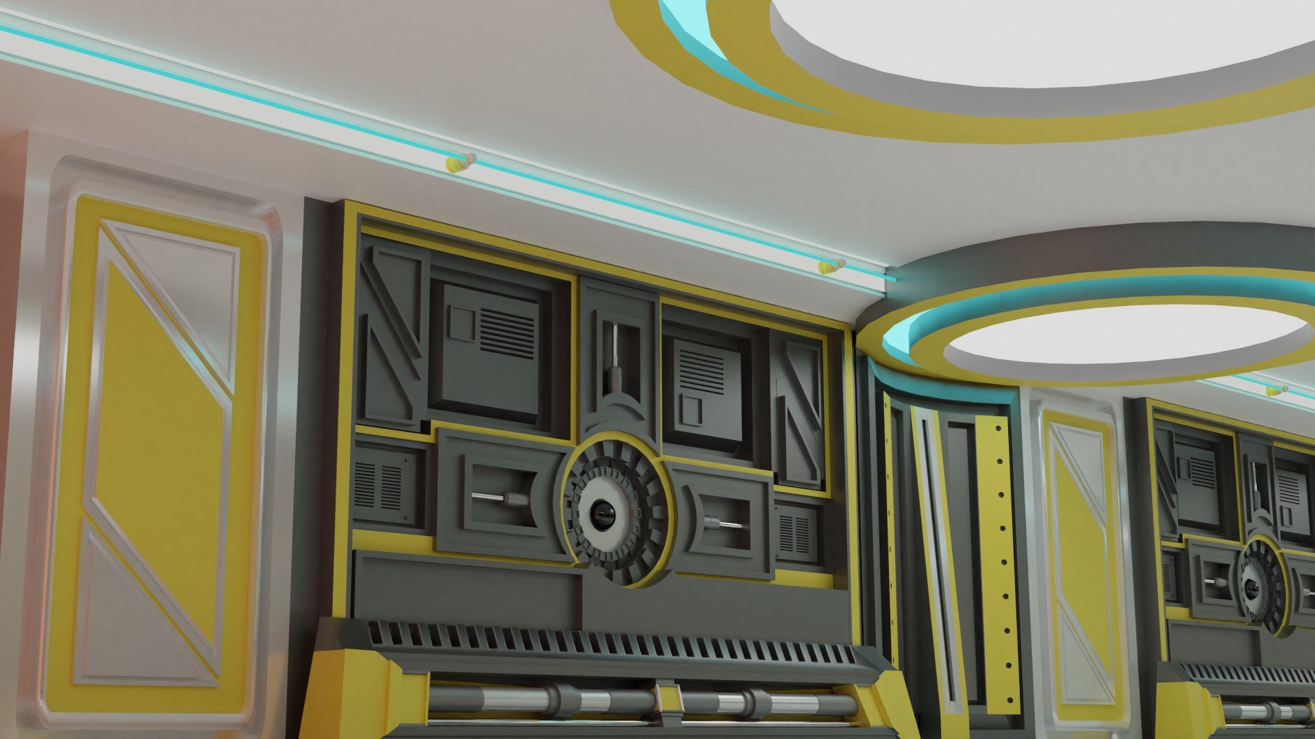 3D Sci Fi Corridor Scene Model - TurboSquid 1698228