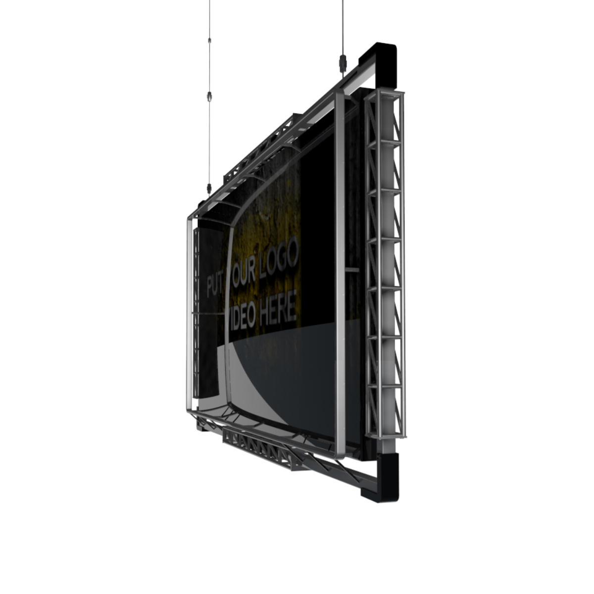 3d video screen jumbotron model