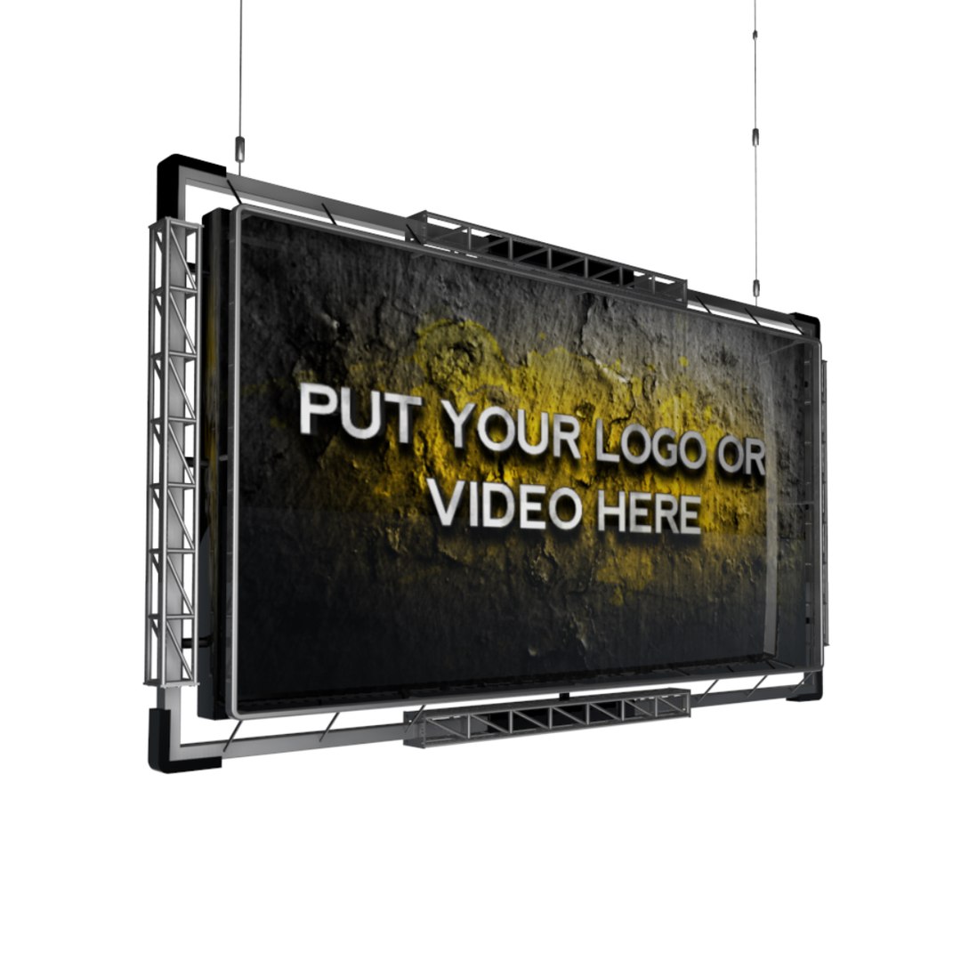 3d Video Screen Jumbotron Model