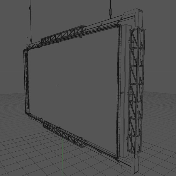 3d video screen jumbotron model