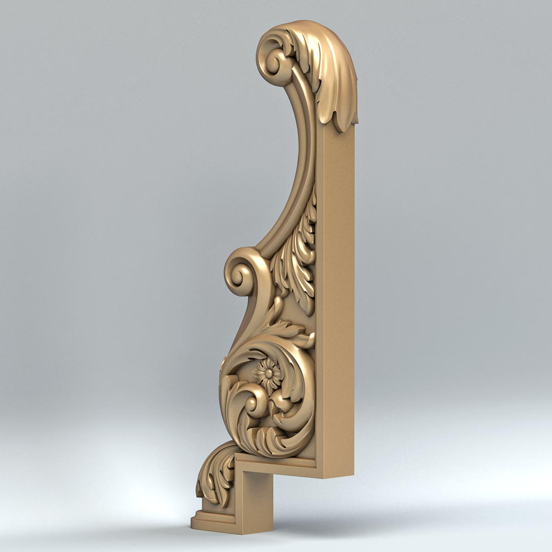 3d newel post model