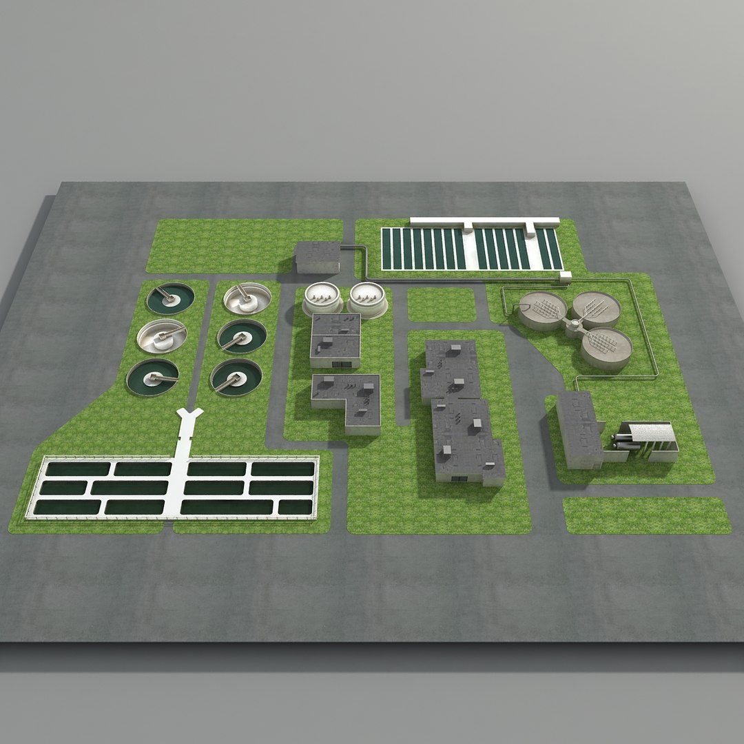 3d Max Water Treatment Plant