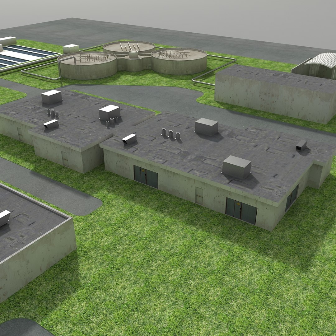 3d Max Water Treatment Plant